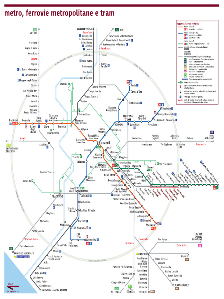 Mapa Metro Roma Atac | PDF