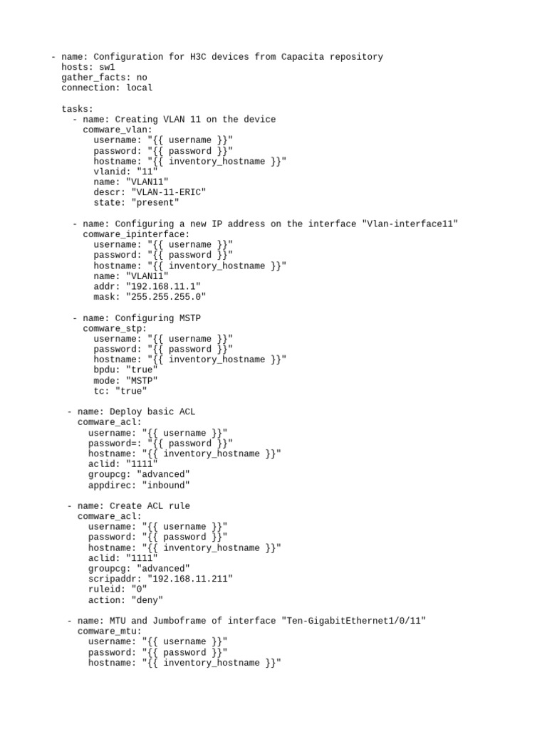 config ansible eric | PDF | Networking Standards | Computer Engineering