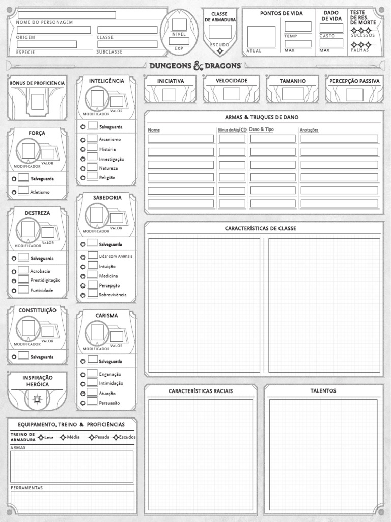 DND - 2024 - Character-Sheet Form-Fillable (PT-BR) | PDF