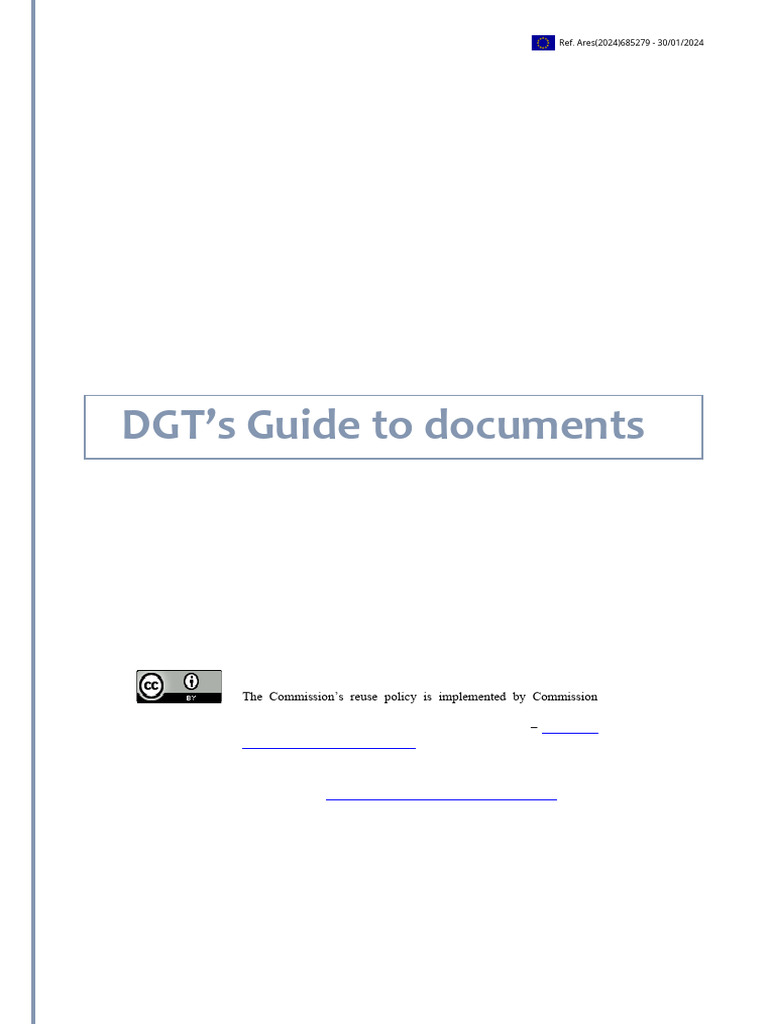 DGTguide To Documents For External Use 27.02.2024 | PDF | European ...