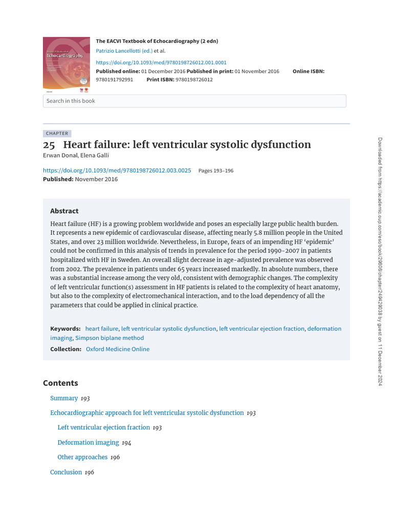 Suy tim | PDF | Ejection Fraction | Echocardiography
