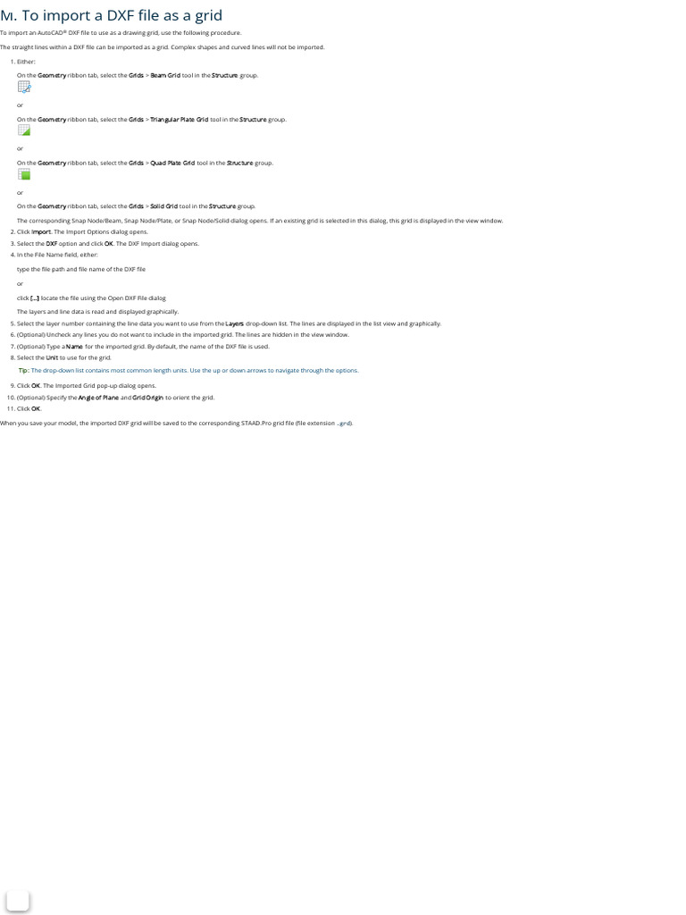 DXF Grid Import Guide for Engineers | PDF