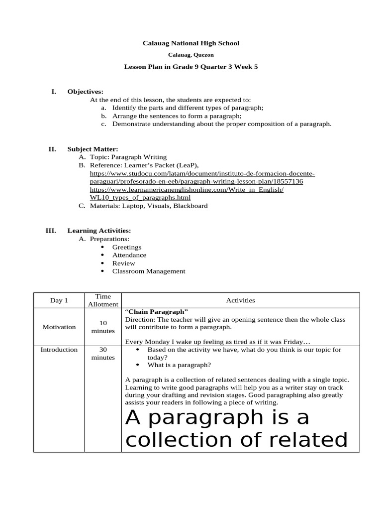 Grade9 Quarter3 Lesson-5 | PDF | Cognition
