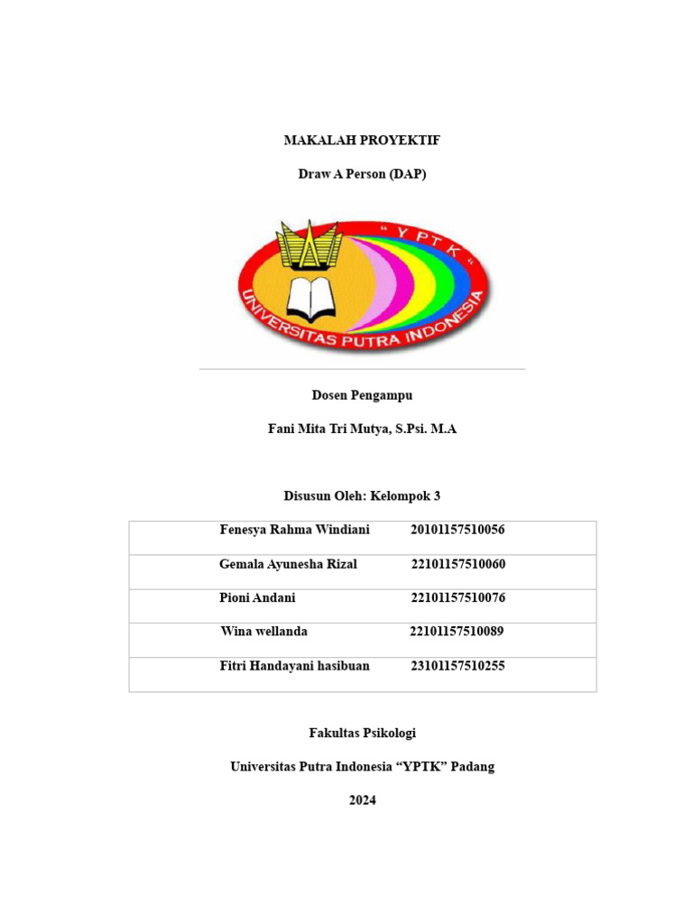 Analisis Tes Draw A Person (DAP) | PDF