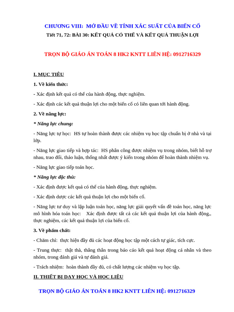 Giao an HK 2 KNTT | PDF