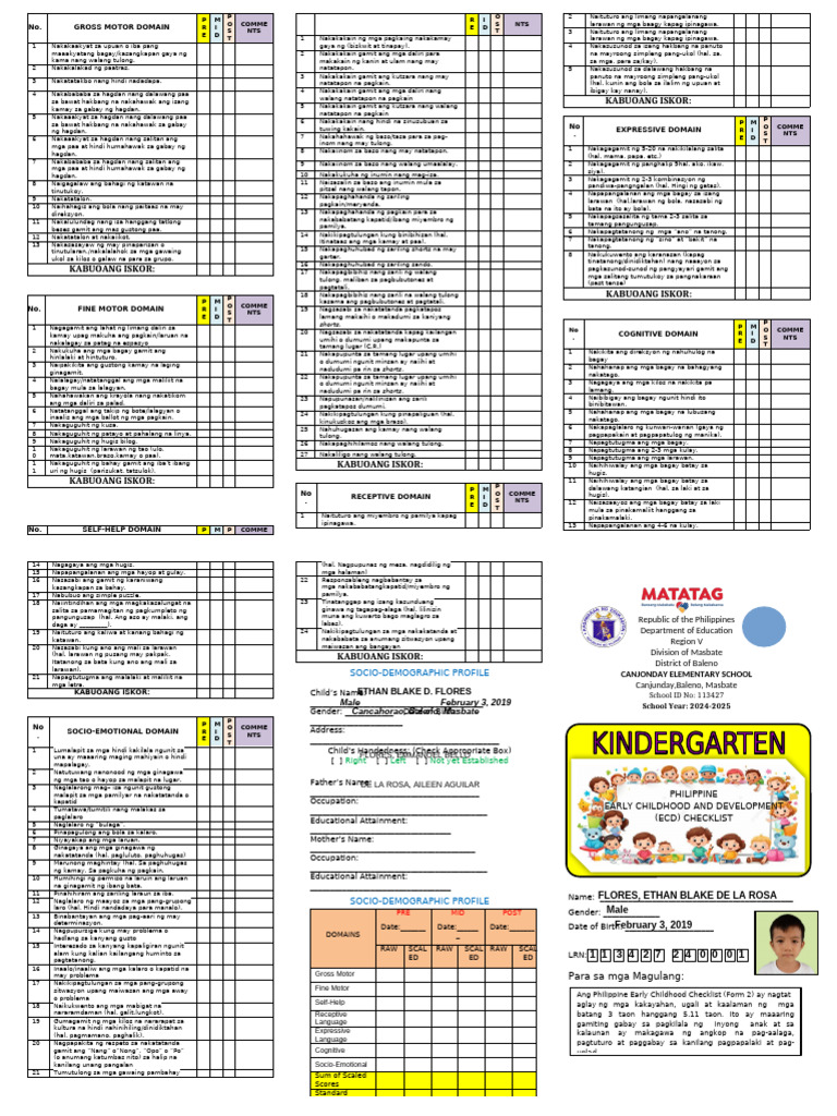 Phil - ECD Checklist | PDF