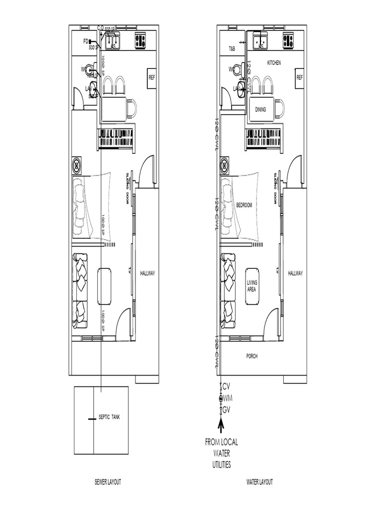 Sewer and Water layout | PDF