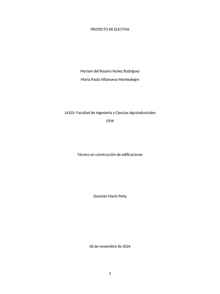 Proyecto de Electiva | PDF