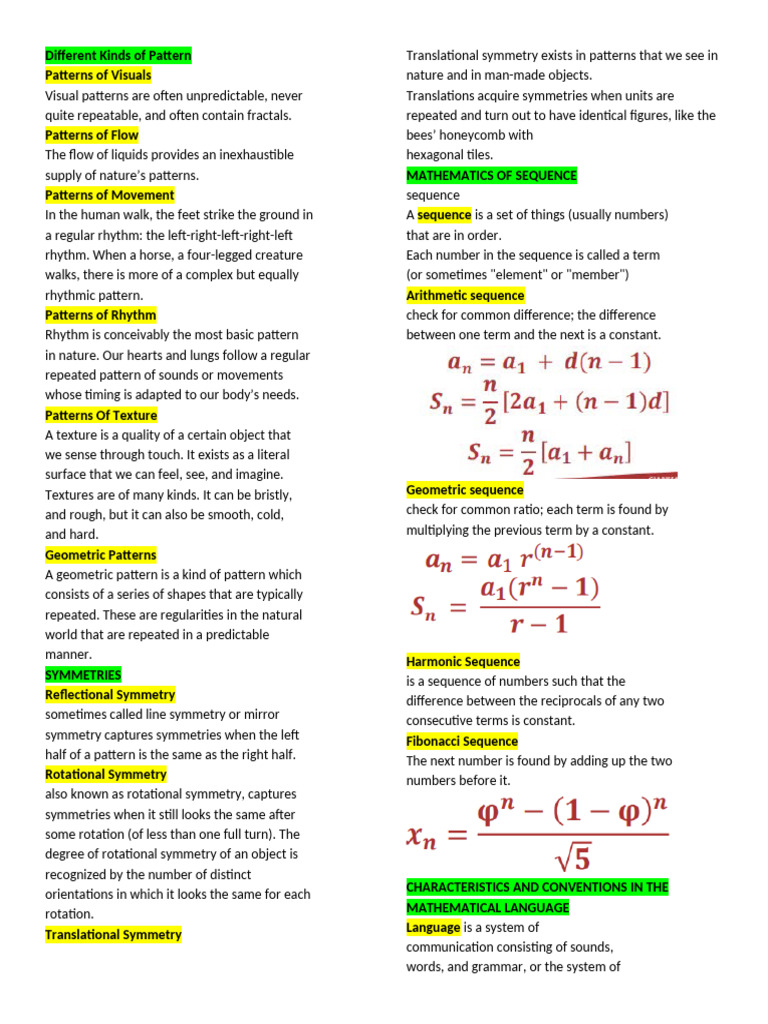 Mmw Reviewer Pdf Set Mathematics Pattern