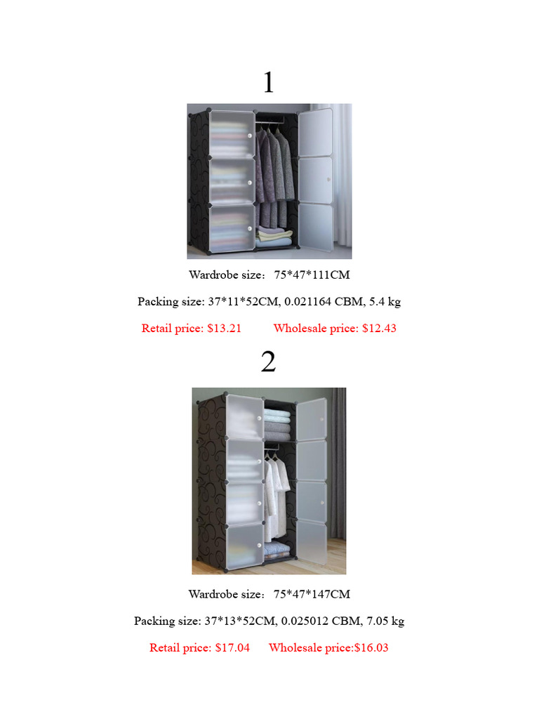 Wardrobe price list(2024-10-05 17_33_10) | PDF