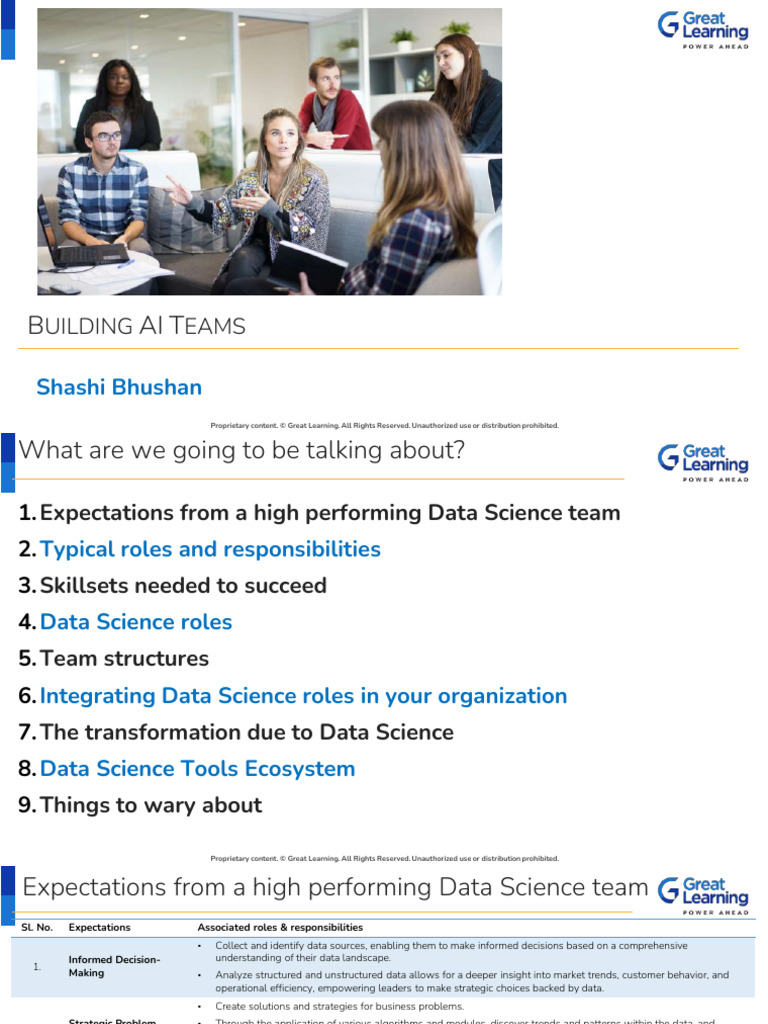 AIFL Industry Session - Building AI Teams (Shashi Bhushan) | PDF | Machine Learning | Data Science