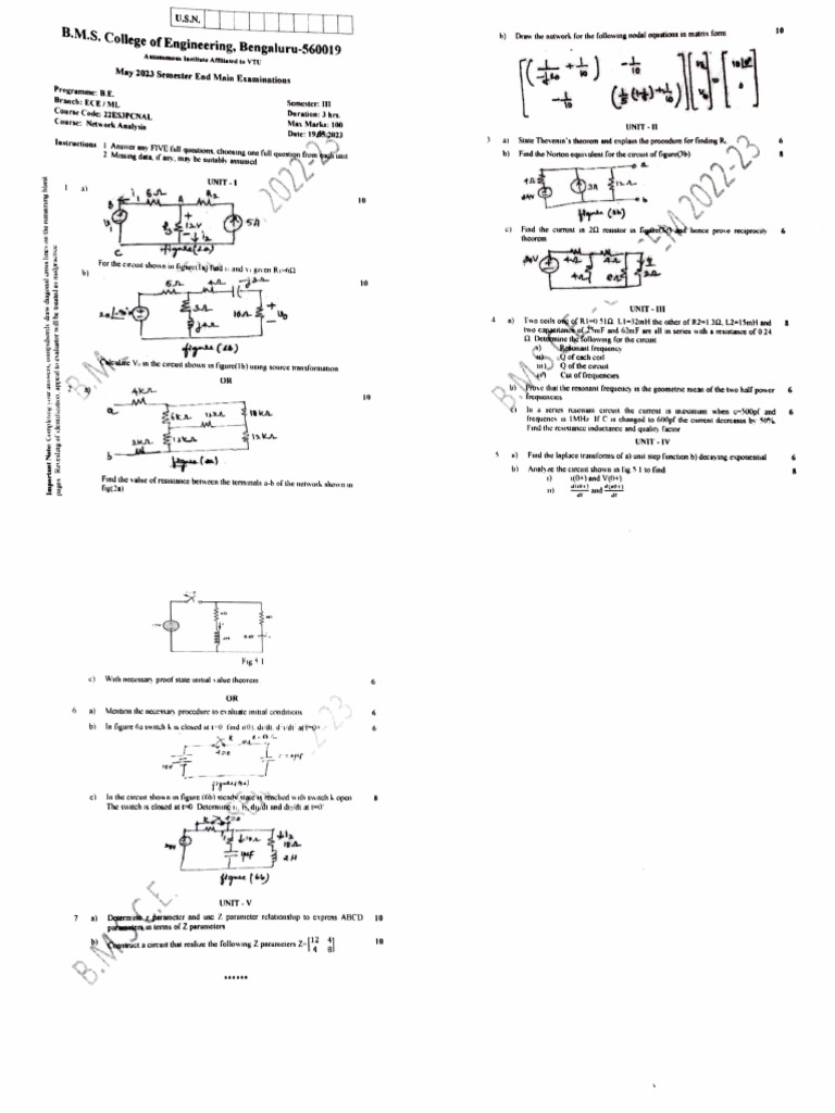 NAL-SEE PYQ's | PDF | Electrical Network | Electromagnetism