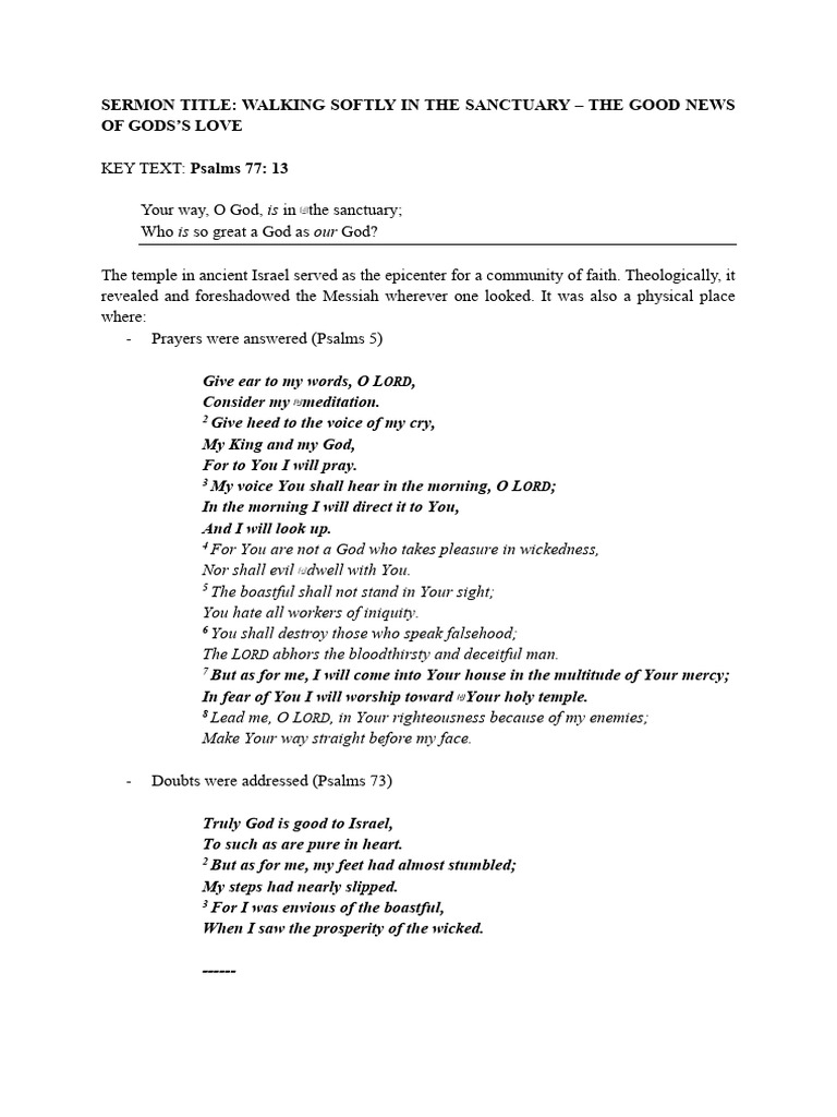 God's Love in the Sanctuary Explained | PDF | Kingdom Of Judah ...