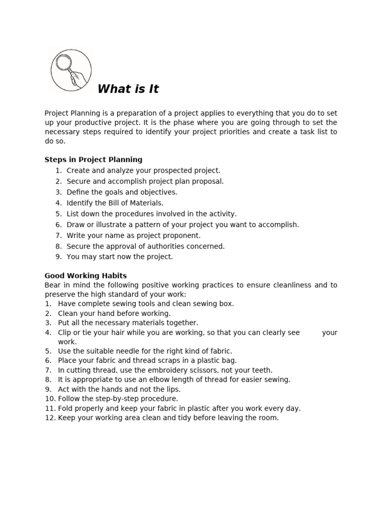 Project Planning & Embroidery Guide | PDF | Embroidery | Textiles