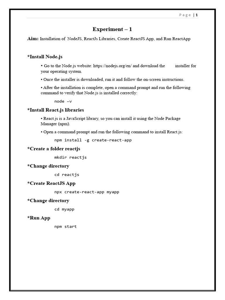 ReactJS[1] | PDF | Html Element | Computer Programming