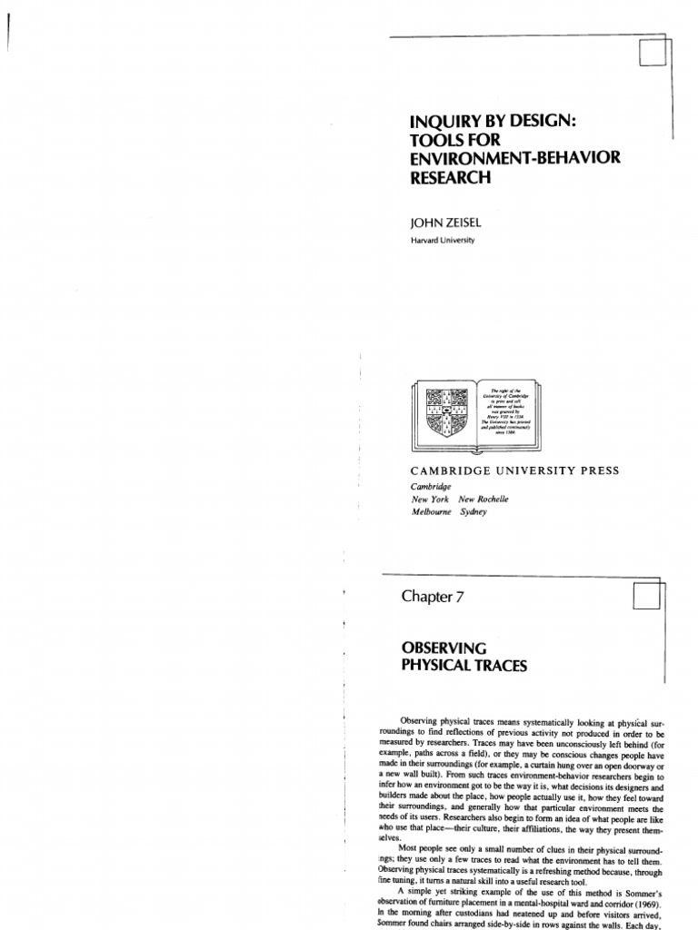 Zeisel - Inquiry by Design | PDF