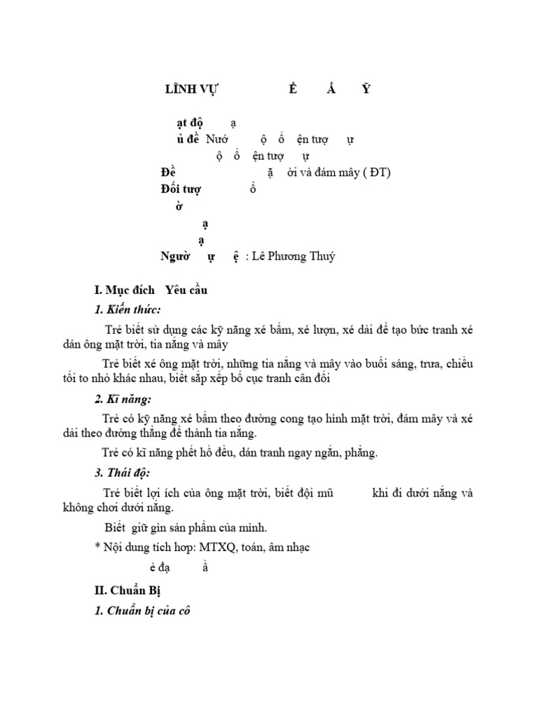 GIAO AN Xe Dan Ong Mat Troi Va Dam May | PDF