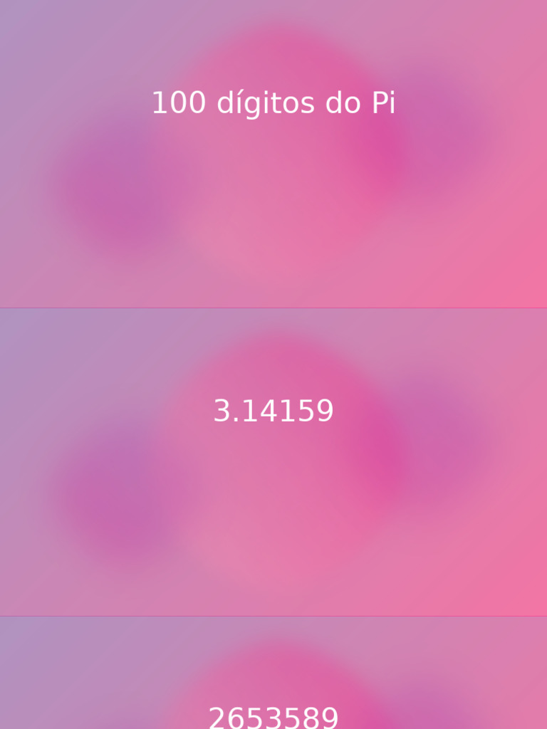 100 dígitos do Pi | PDF