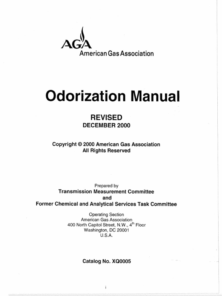 Odorization Manual 2020 | PDF