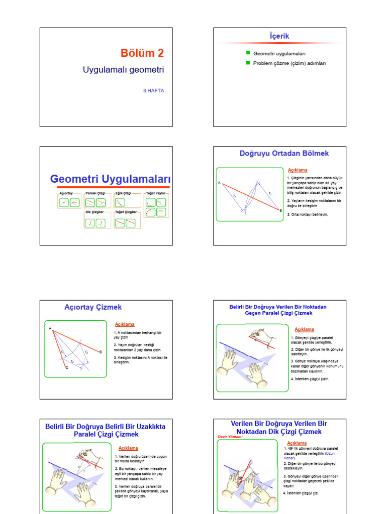 TRS127 Teknik Resim-Bölüm-3-Geometri Uygulamaları-3.Hafta | PDF