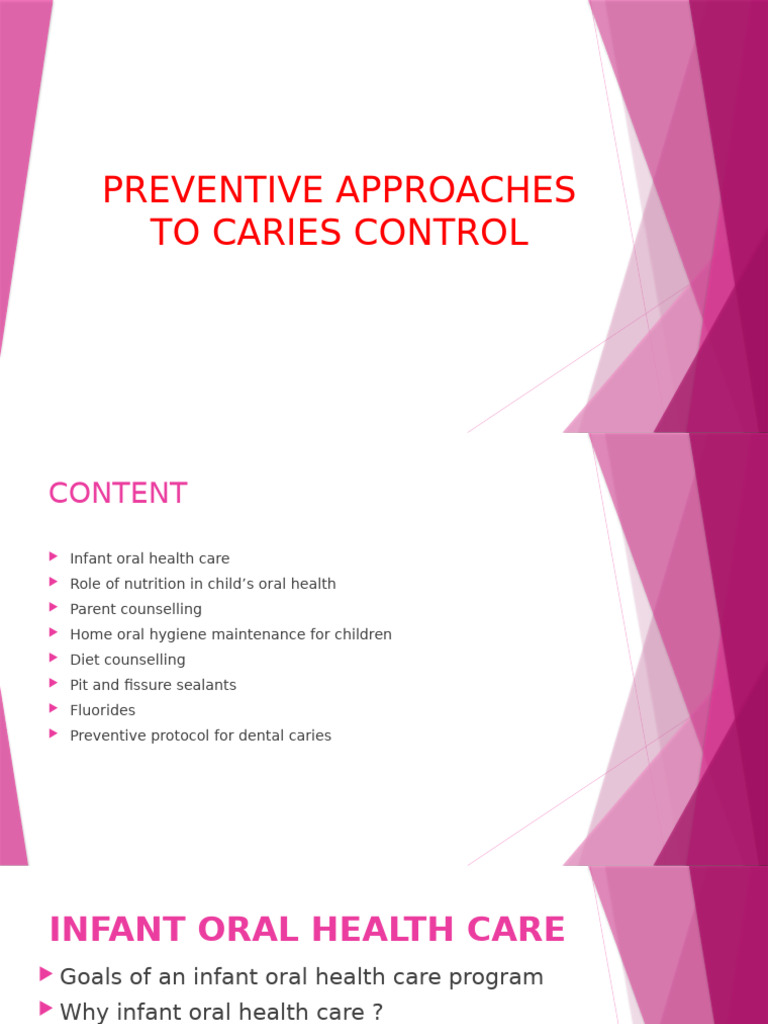 Preventive Approaches To Caries Control | PDF | Dentistry | Oral Hygiene