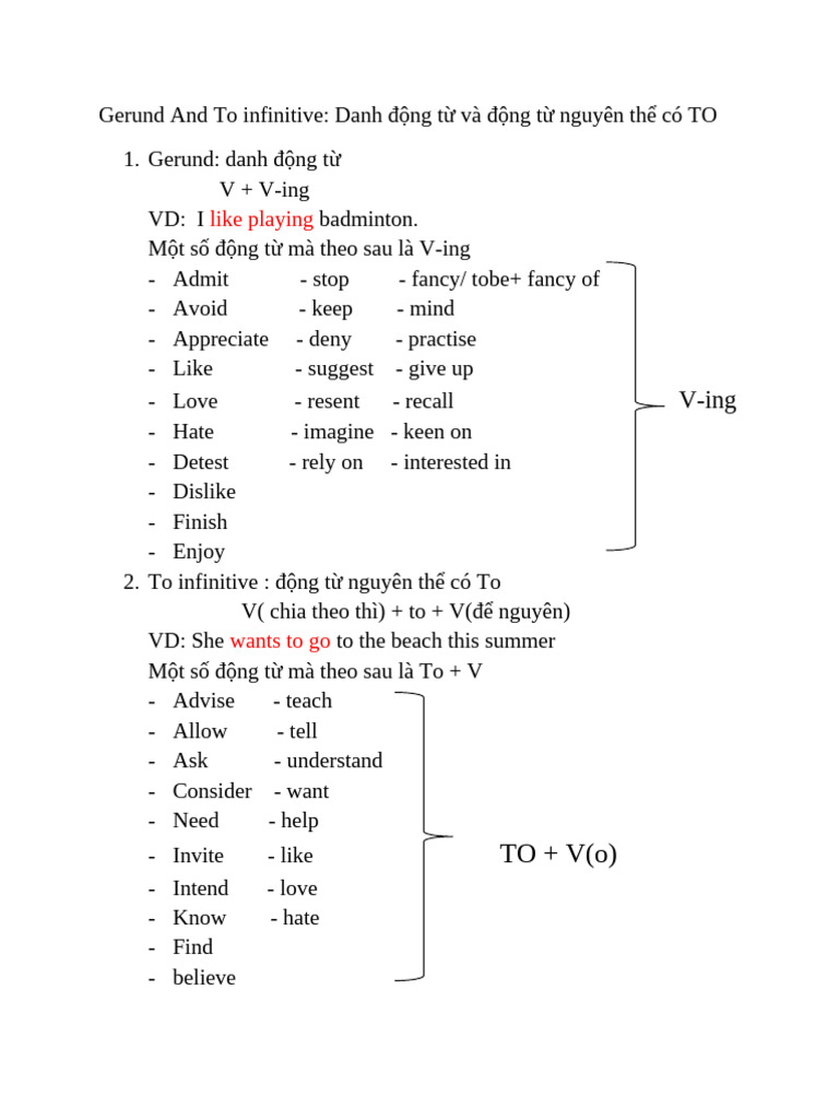 Gerund and To Infinitive | PDF