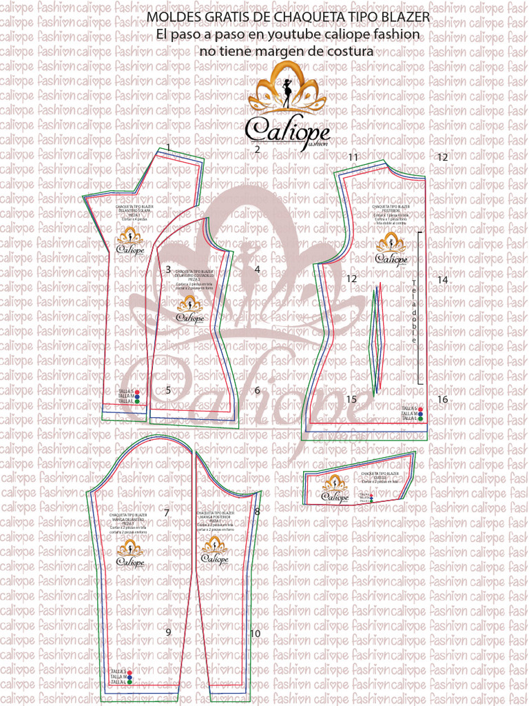 Moldes Gratis para Chaqueta Blazer | PDF | Ropa | Moda