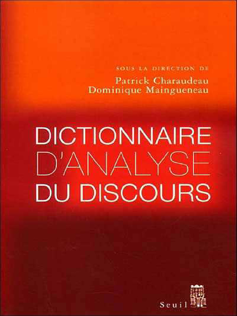 Dico Analyse Du Discours Charaudeau | PDF