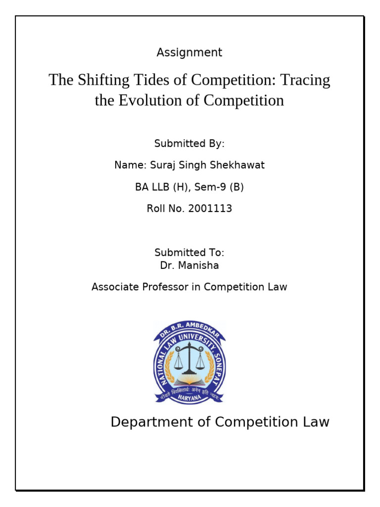 The Shifting Tides of Competition | PDF | Competition Law | Competition