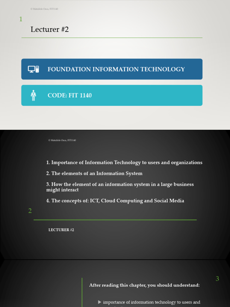 Lecture 2 - Elements of Information System and The - 240213 - 144929 | PDF | Cloud Computing ...
