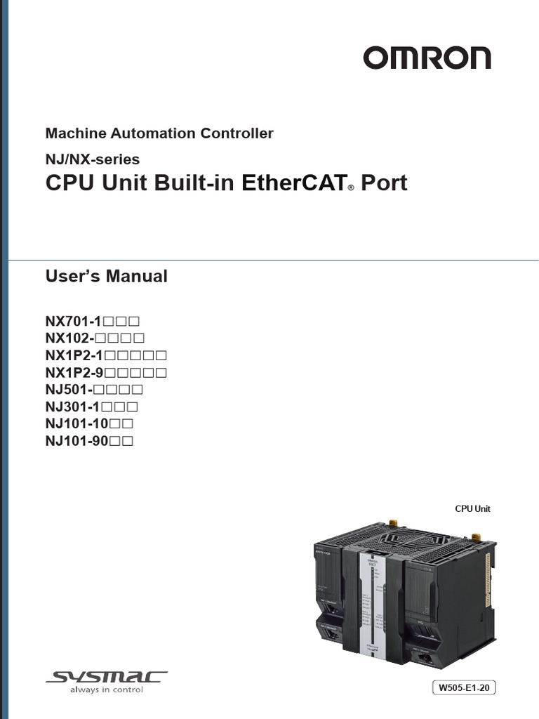 Variables Systema Informacion Ethercat Nx Sysmac | PDF | Input/Output | Computer Science