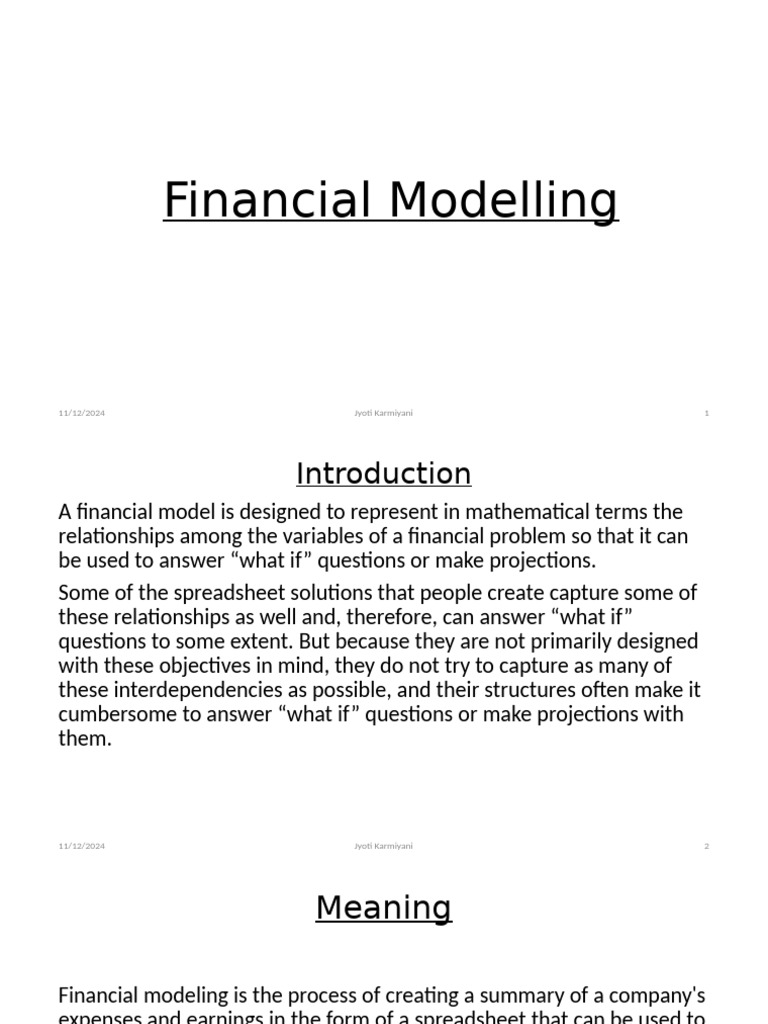 Financial Modelling | PDF | Discounted Cash Flow | Leveraged Buyout