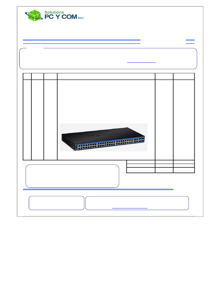 Rimac Switch TEG-524WS | PDF | Informática | Redes de computadoras