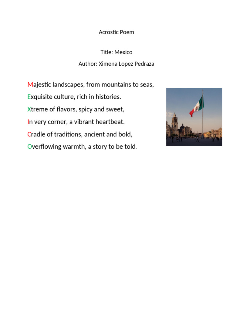 Acrostic Poem | PDF