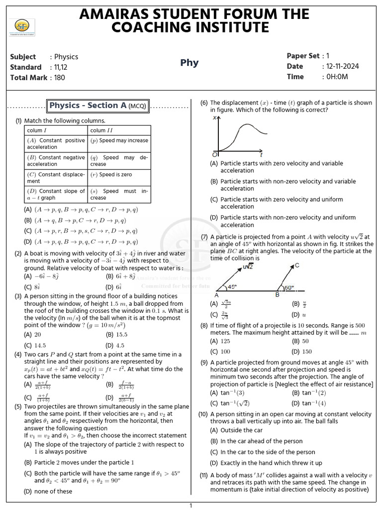 Phy__1731390420 | PDF | Acceleration | Mechanical Engineering