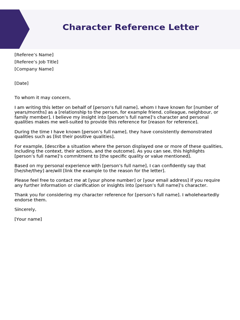 Character-Reference-Letter | PDF