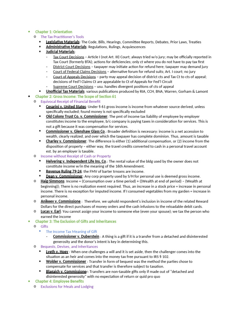 Emergency Exam Outline Pdf Expense Tax Deduction