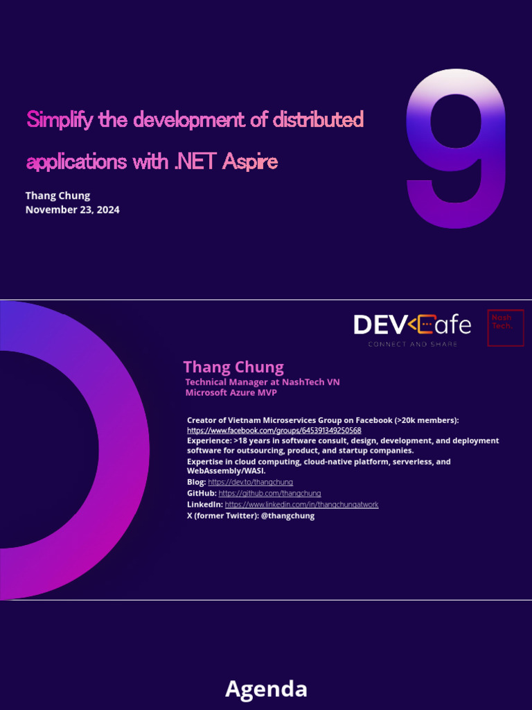 dotnetconf2024-Simplify the development of distributed applications with .NET Aspire | PDF ...