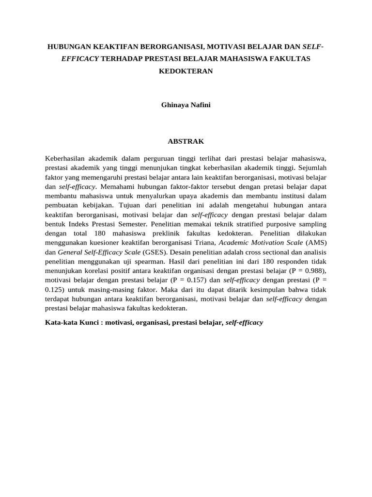 Abs Trak | PDF | Self Efficacy | Social Psychology