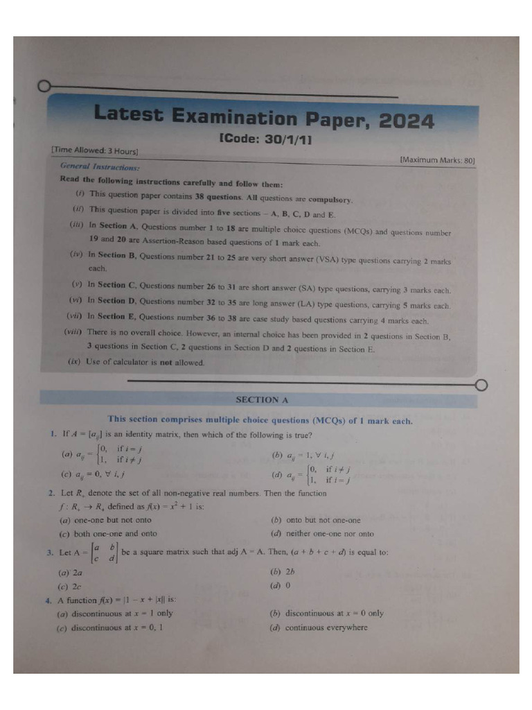 Tw-Latest Examination Paper-2024 | PDF