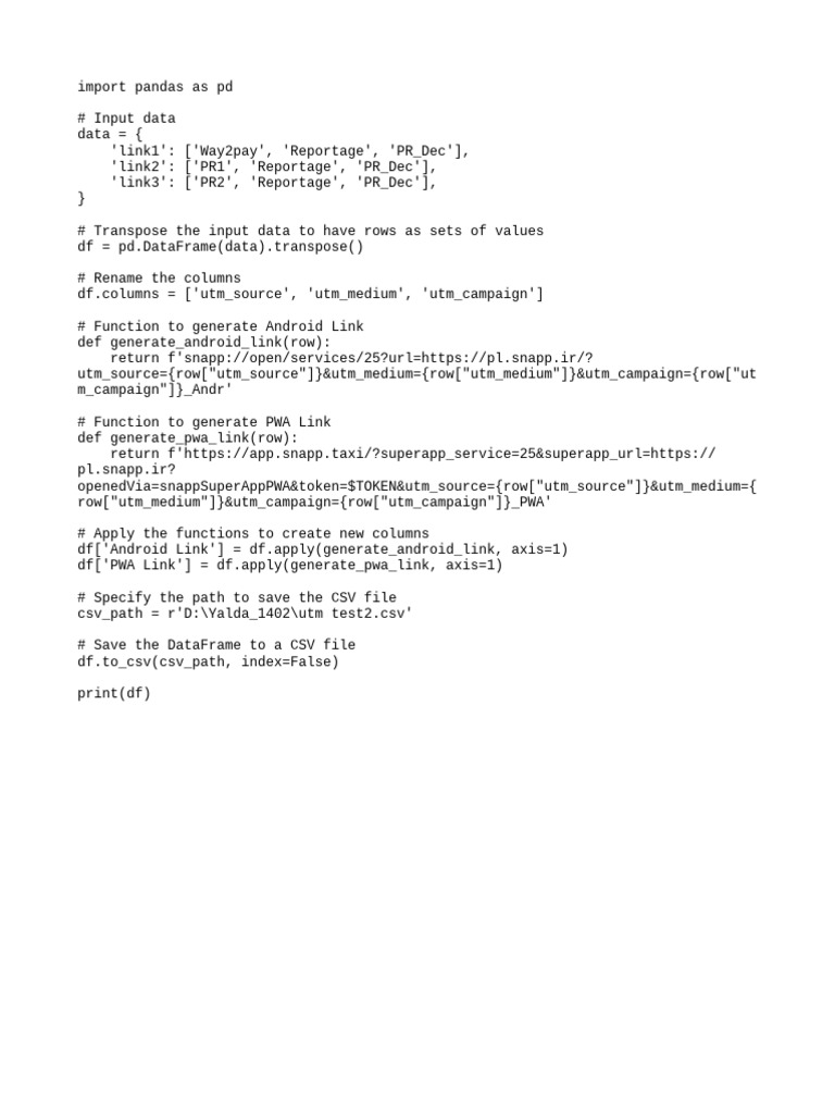 Android and PWA Link generator | PDF