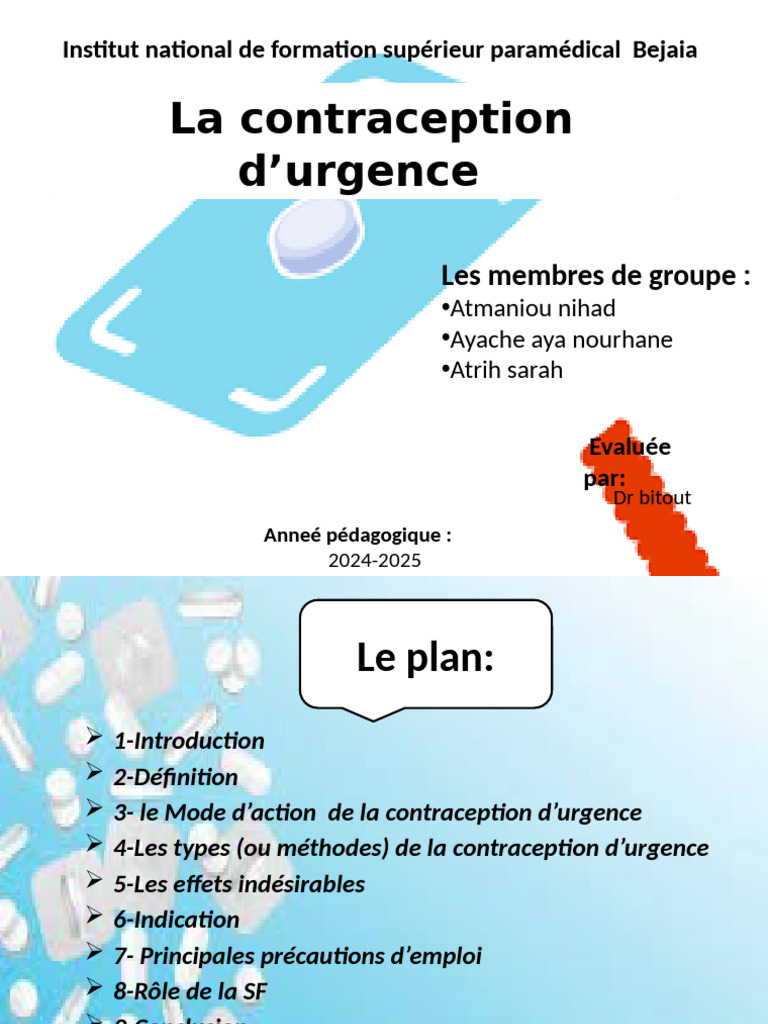 Contraception- d'Urgence New1 | PDF | Contraception | Surpopulation humaine