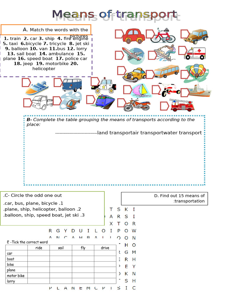 Means-Of-Transport Parte 1 | PDF