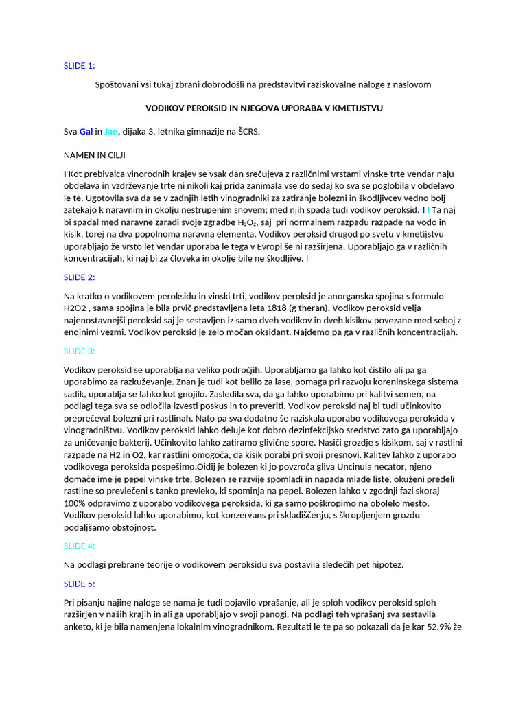 Vodikov Peroksid | PDF