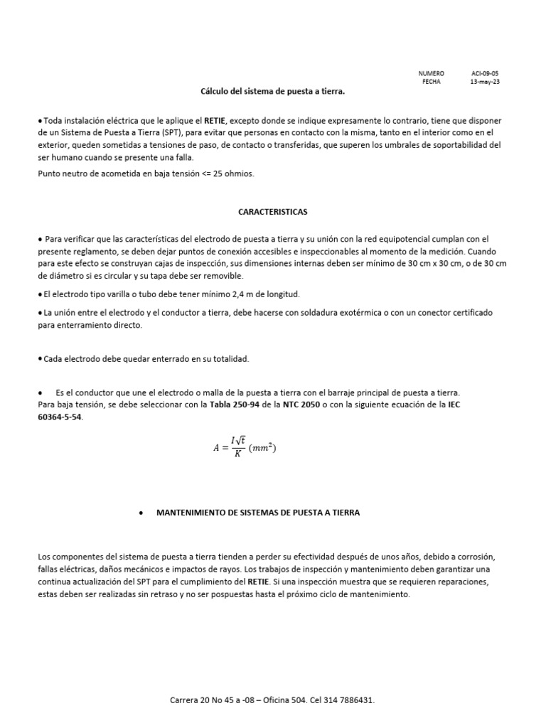 Calculo de S.P.T-Coord Prot-Reg | PDF | Distribución de energía eléctrica | Equipo