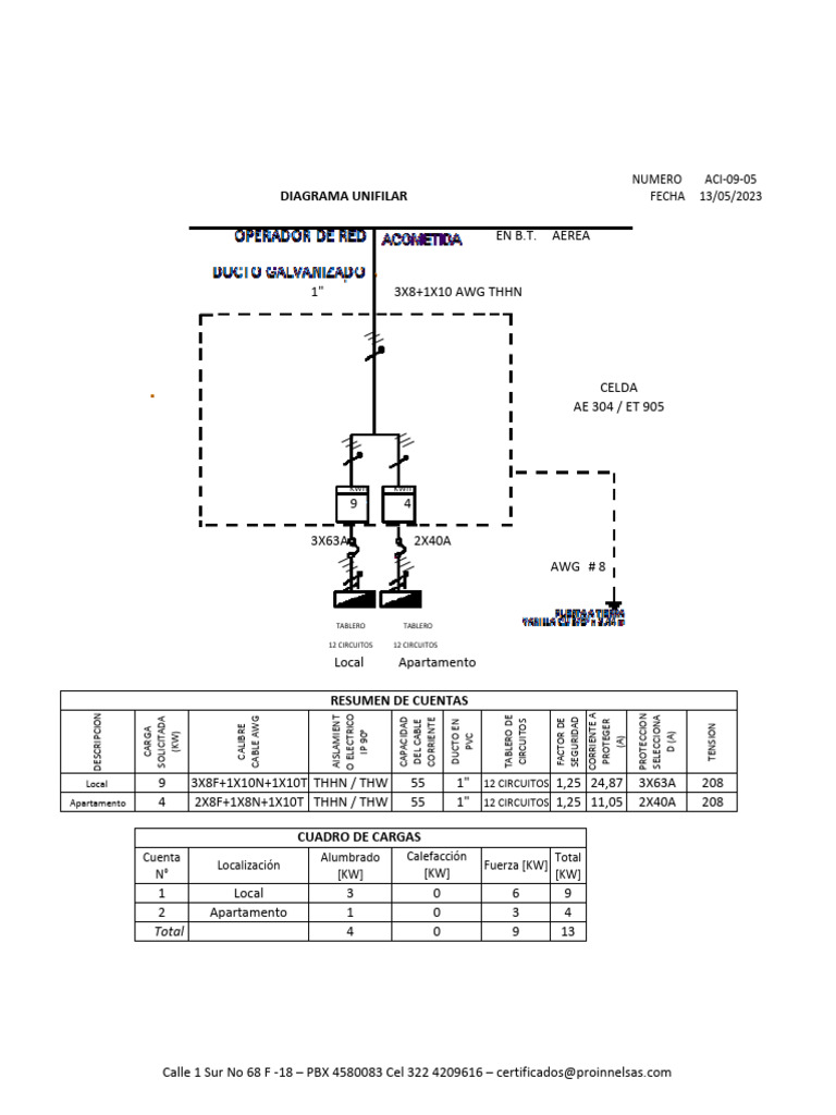 04. Diagrama Unifilar | PDF | Ingenieria Eléctrica | Electricidad