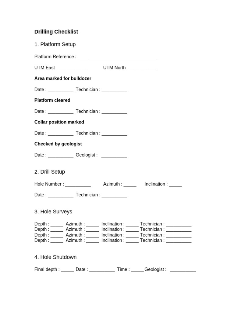 Drilling Operations Checklist Guide | PDF
