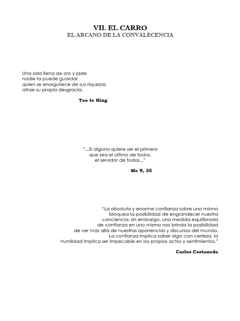 Arcano Mayor VII: El Carro | PDF | Experiencia