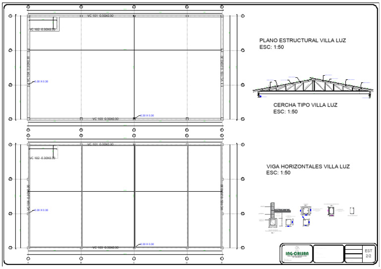 CUARENTENA #1 - Plano - 2-2 - EST | PDF | Albañilería | Materiales de ...