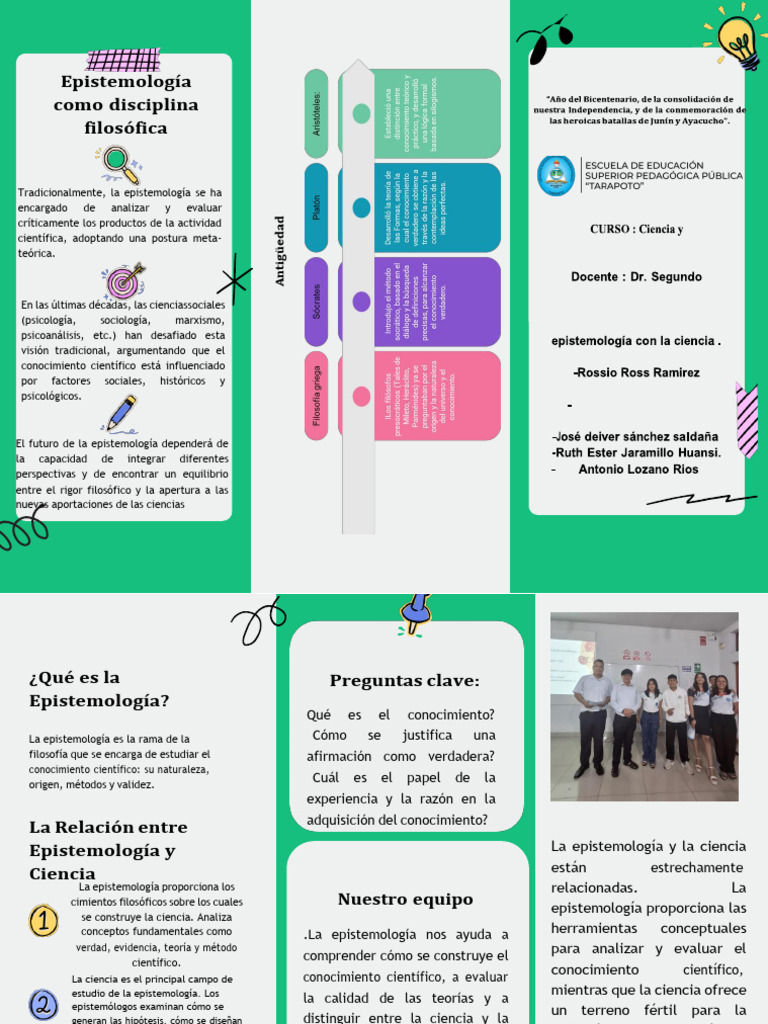 Triptico 1 Epis 1 | PDF | Epistemología | Conocimiento